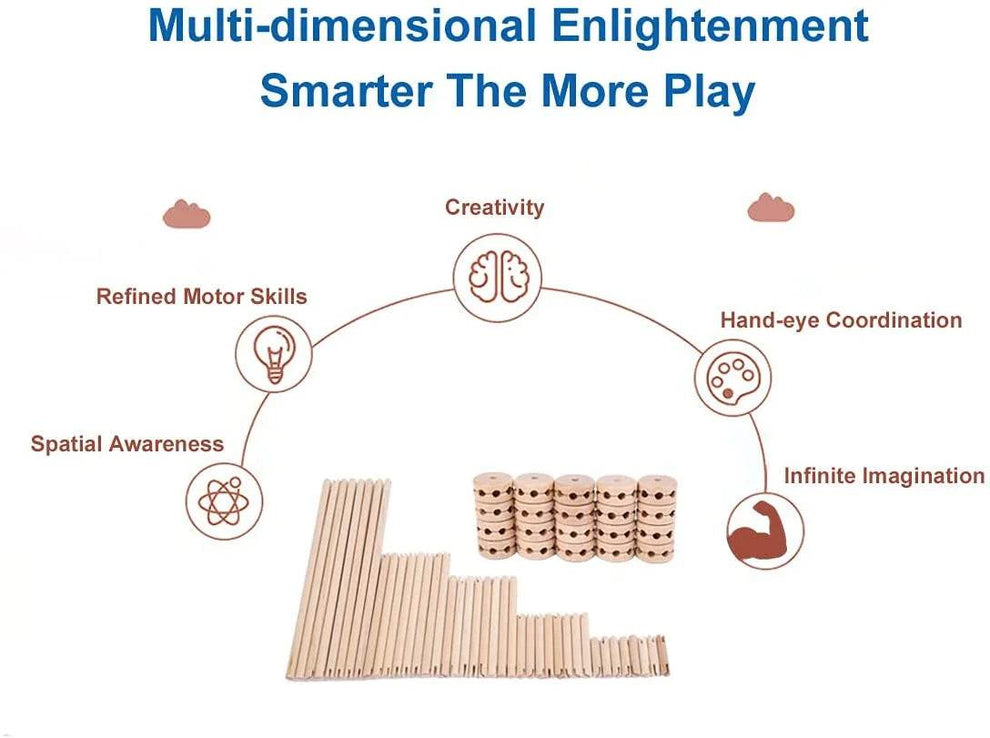 Tinker Toy: Kids Wooden Building Blocks for Creative Play – Eco Wise ...