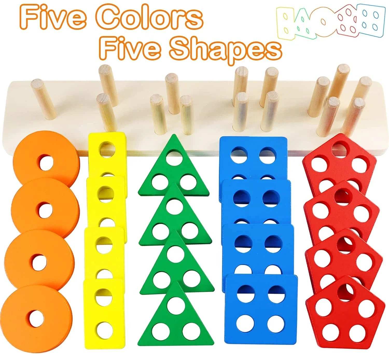 Stacker Kids Color Recognition Toy - Montessori Learning Fun – Eco Wise ...