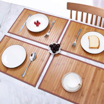 Bamboo Table Mat - Eco-Friendly and Stylish Set of 4; Bamboo Table Mat ...